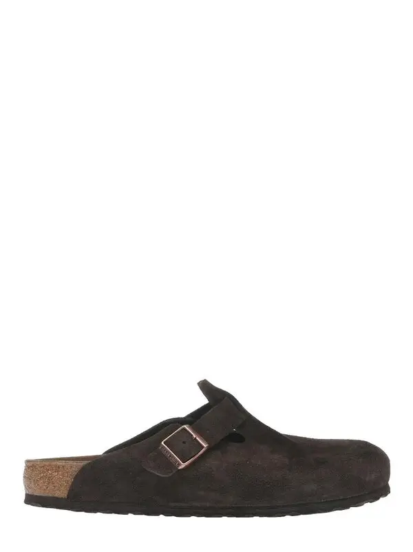 BIRKENSTOCK Boston Suede Clogs - Mocca