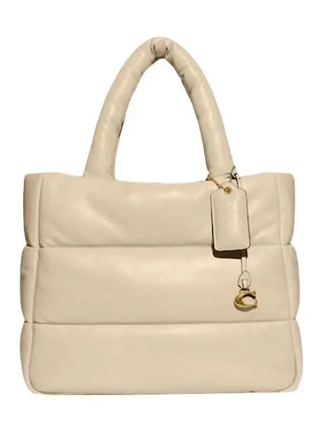 Coach Pillow Tote - Brass/ivory