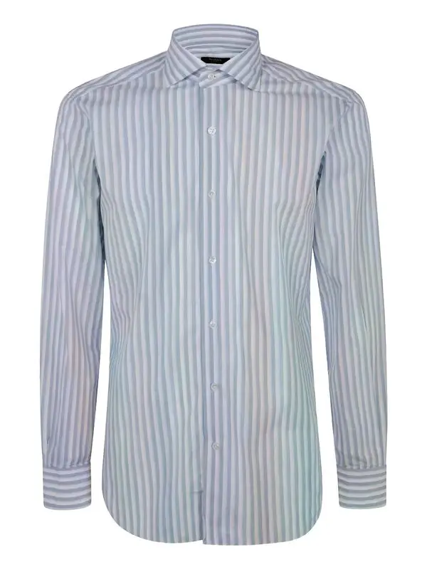 BARBA NAPOLI Striped Shirt - Blue
