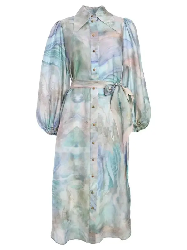Zimmermann Illuminate Shirtdress - Blue