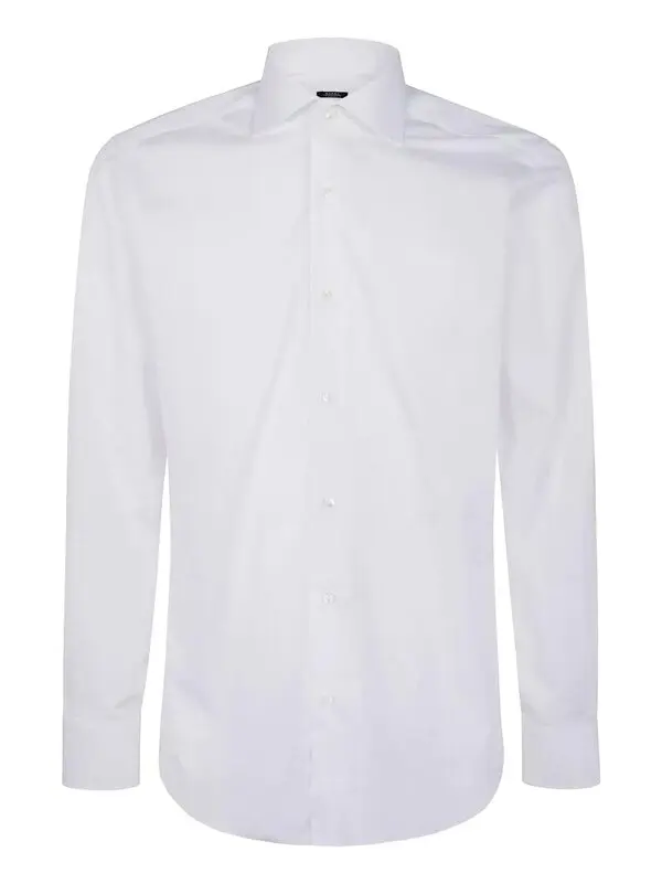 BARBA NAPOLI Spread Collar Shirt - White