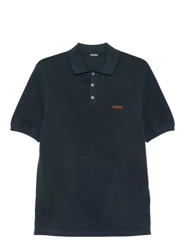 Zegna Cotton Polo Shirt - Blue