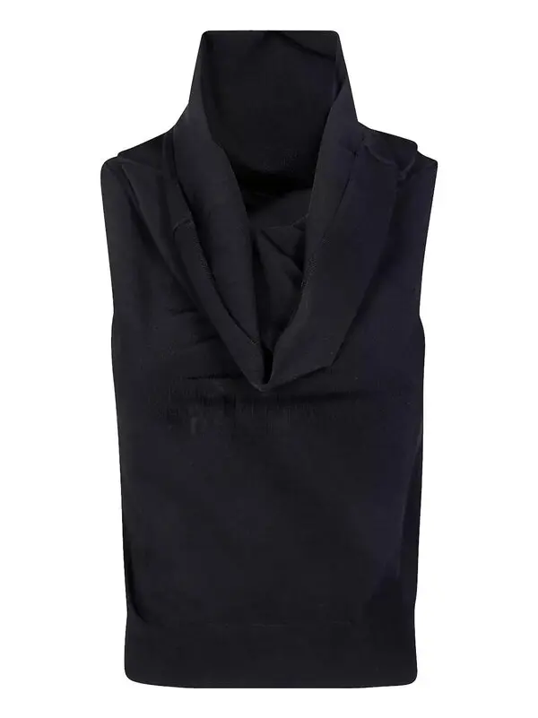 NUUR Cowl-neck Top - Black