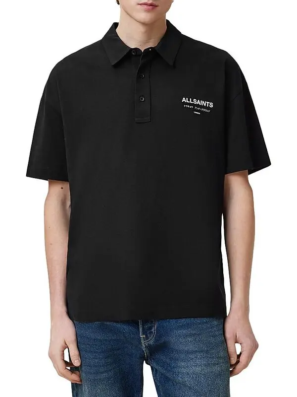 ALLSAINTS Underground Logo Polo - Jet Black