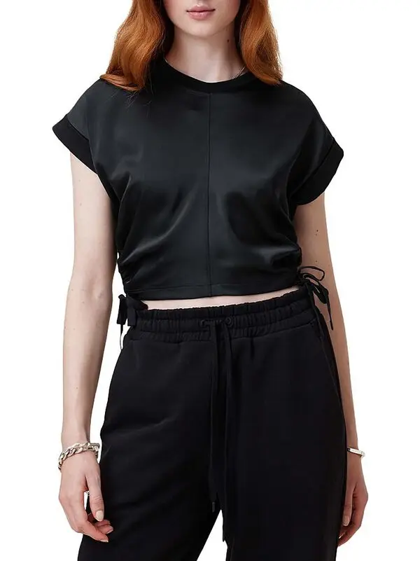 ALLSAINTS Mira Satin Tee - Black