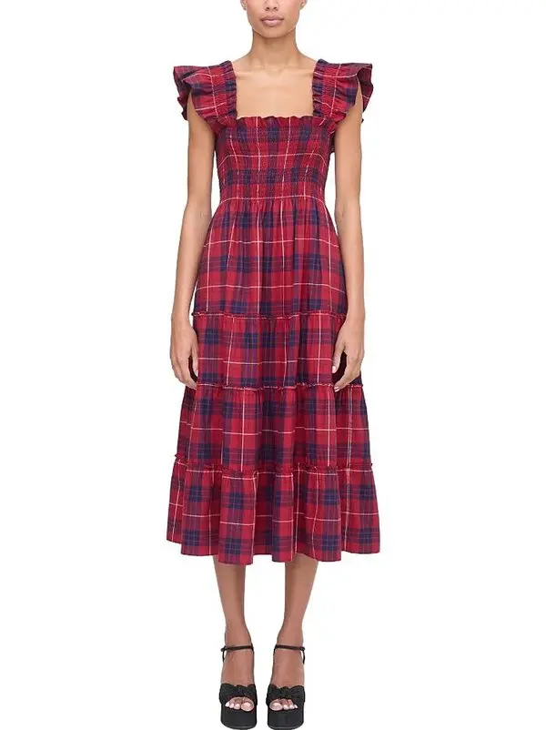Hill House Home Ellie Nap Dress - Cherry Tartan