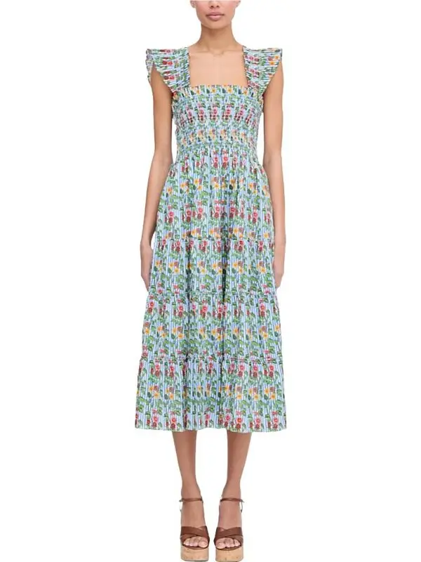 Hill House Home Ellie Nap Dress - Geranium Stripe