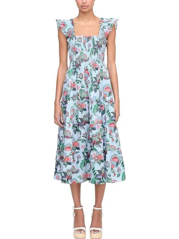 Hill House Home Ellie Nap Dress - Light Blue Jungle Floral