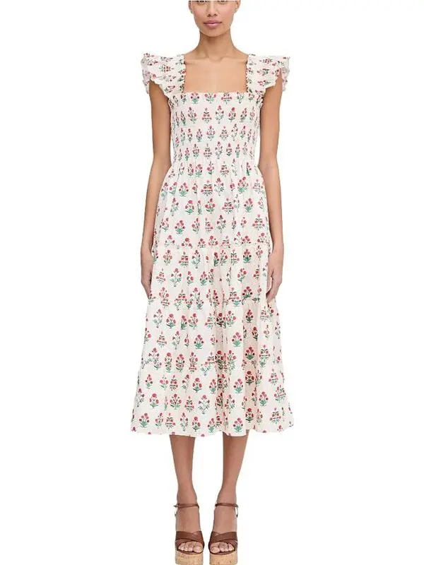 Hill House Home Ellie Nap Dress - Poppy Block Print