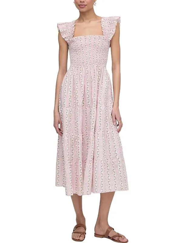 Hill House Home Ellie Nap Dress - Red Ticking Stripe