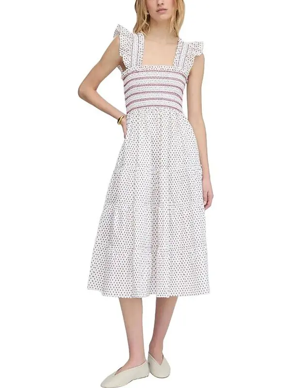 Hill House Home Ellie Nap Dress - White Poppy Half Drop