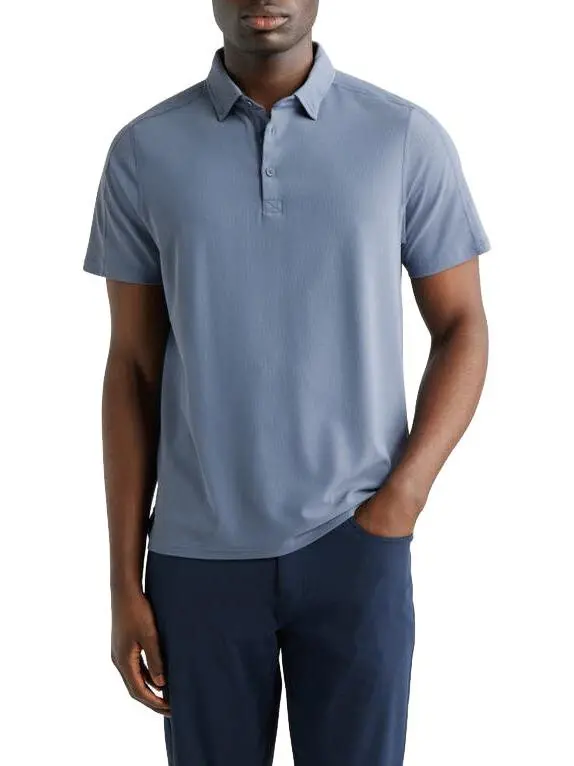 RHONE Regatta Piqué Performance Polo - Shale Blue