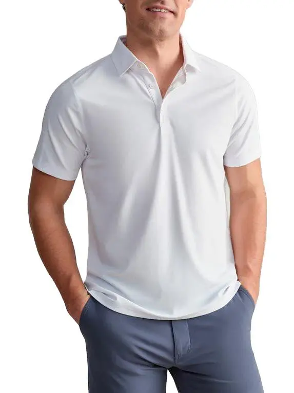 RHONE Regatta Piqué Performance Polo - White