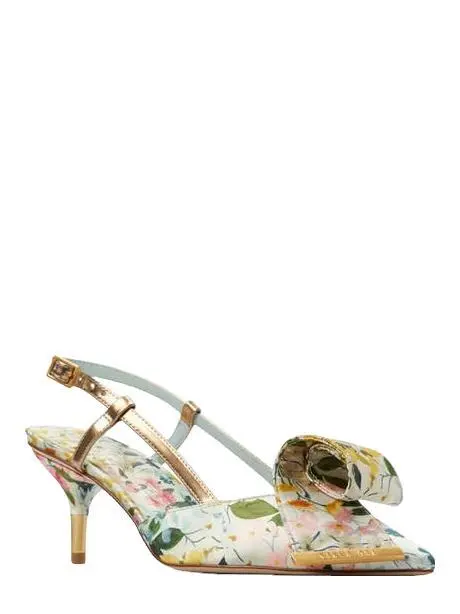 Ted Baker London Romy Pointed Toe Slingback Pump - White Floral