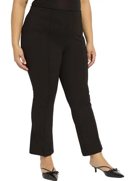 Lyssé Stretch Ponte Ankle Pants - Black