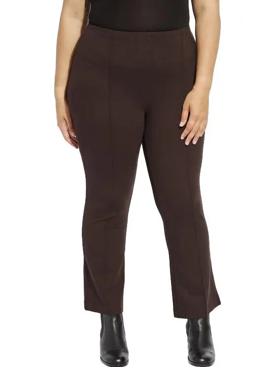 Lyssé Stretch Ponte Ankle Pants - Double Espresso