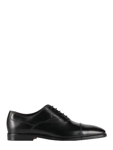 TOD'S Lace-up Glossed-leather Oxford Shoes - Black