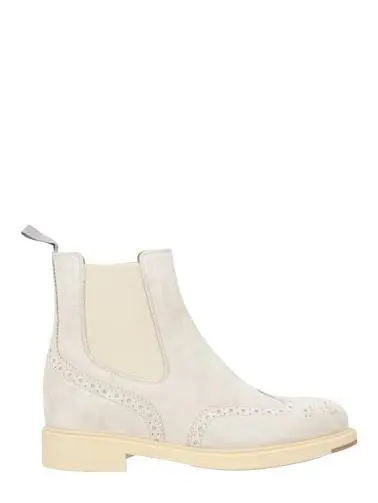 Santoni Ankle Boots In Leather - Off White