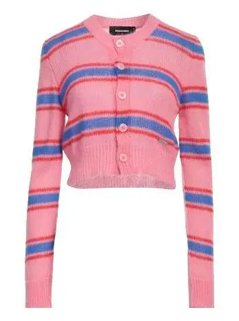 Dsquared2 Cardigan In Mohair, Wool And Polyamide - Pink