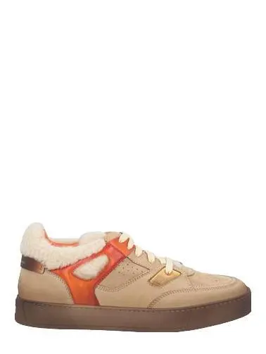 Santoni Leather Low-top Sneakers - Beige
