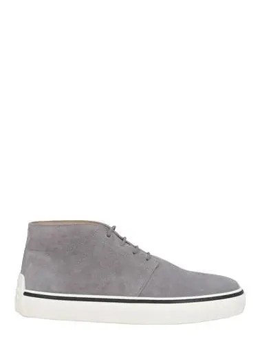 TOD'S Leather Ankle Boots - Grey