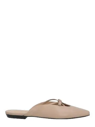 By Far Leather Mules - Beige