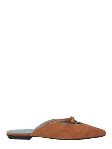 By Far Suede Bow-detailed Mules - Brown
