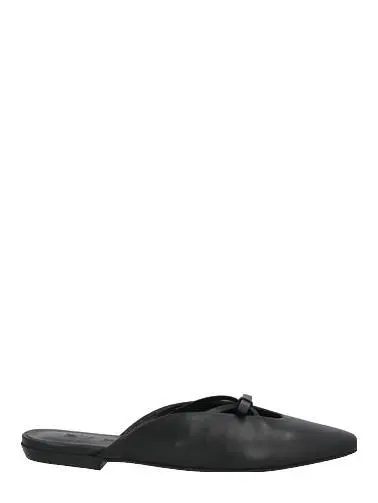 By Far Leather Mules - Black
