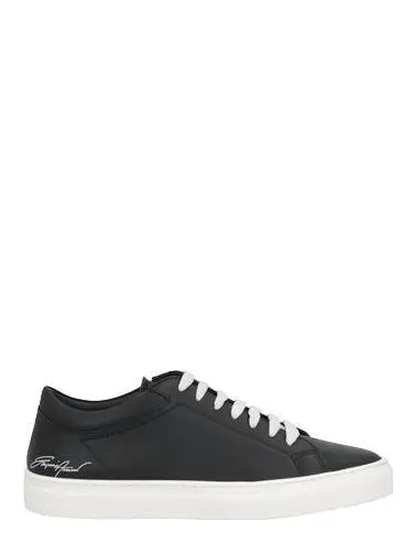 Emporio Armani Leather Low-top Sneakers - Black