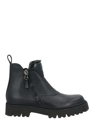 Emporio Armani Leather Ankle Boots - Black