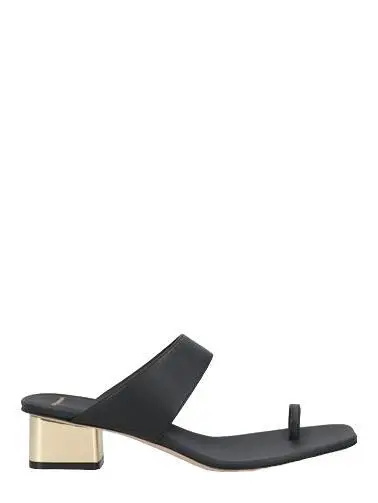 Emporio Armani Leather Thong Sandal - Black