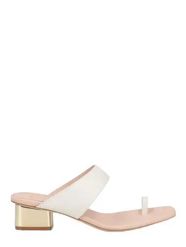 Emporio Armani Leather Thong Sandal - Off White