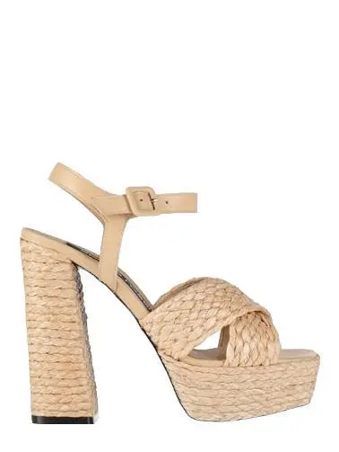 SERGIO ROSSI Espadrilles With Leather Lining - Beige