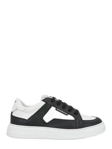Emporio Armani Leather Low-top Sneakers - Black