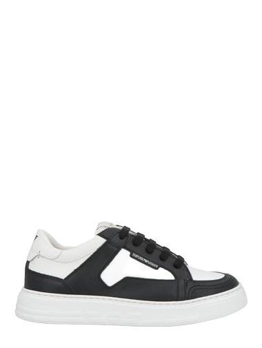 Emporio Armani Leather Low-top Sneakers - Black