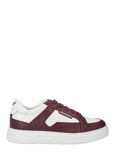 Emporio Armani Leather Low-top Sneakers - Red