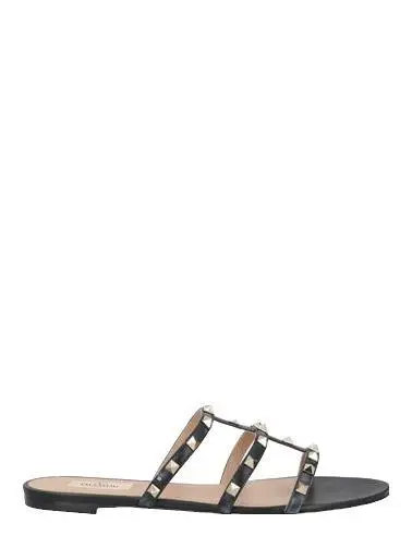 Valentino Garavani Sandals With Appliqués And Studs - Black