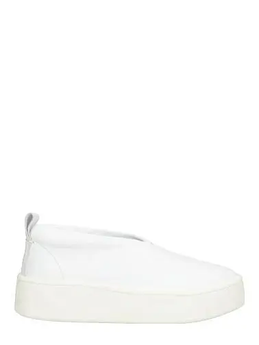 JIL SANDER Leather Slip-on Sneakers - White