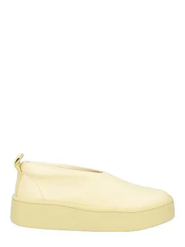 JIL SANDER Leather Slip-on Sneakers - Yellow