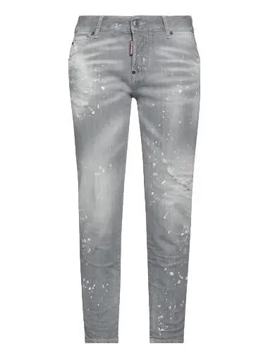 Dsquared2 Tapered Jeans With Brand Logo - Grey