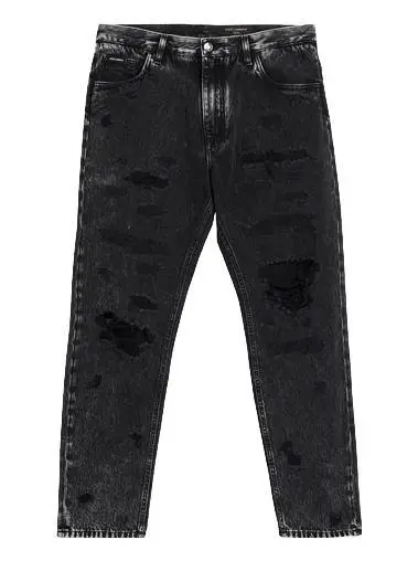 Dolce & Gabbana Tapered Denim Jeans - Black