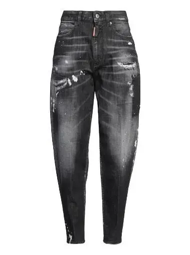Dsquared2 Tapered Jeans With Tie-dye Detail - Black