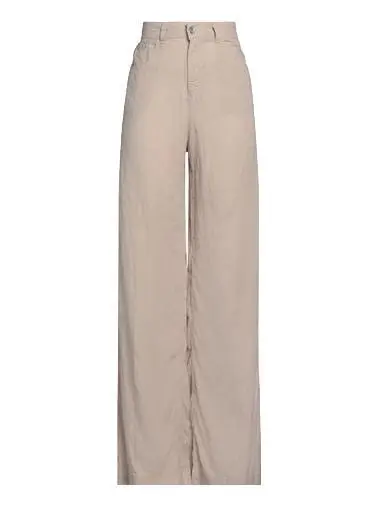 Emporio Armani Wide Leg Linen Pants - Beige