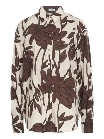 Brunello Cucinelli Floral Print Shirt - Brown