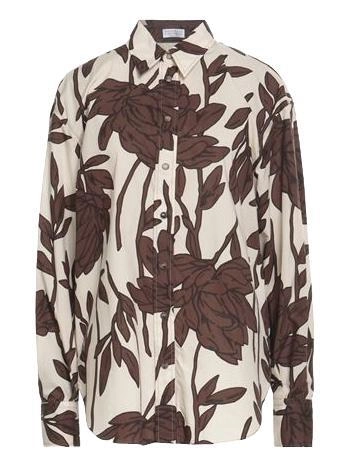 Brunello Cucinelli Floral Print Shirt - Dark Brown