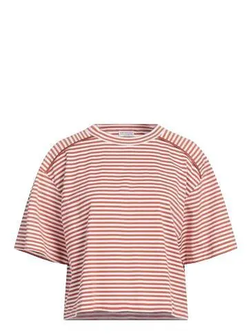 Brunello Cucinelli Striped T-shirt - Rust