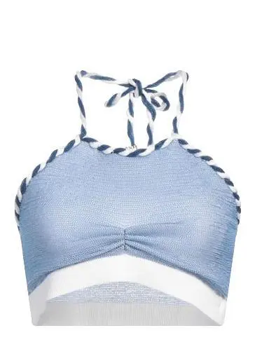 Giorgio Armani Knitted Crop Top - Blue