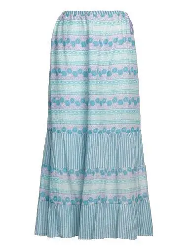 Antik Batik Maxi Flared Skirt - Blue