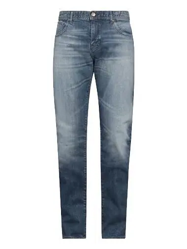 Armani Exchange Straight-leg Jeans With Logo - Blue
