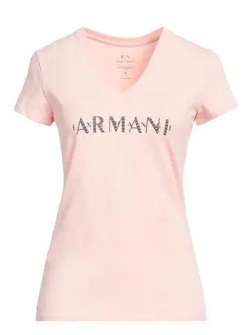 Armani Exchange T-shirt In Cotton And Elastane - Blush